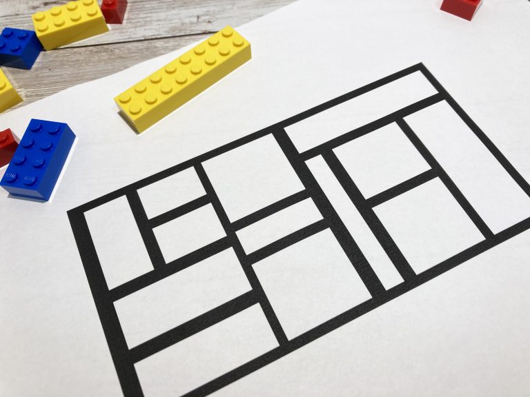 Mondrian Puzzle Art For Kids - Little Bins and Bricks