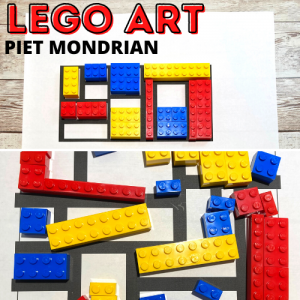 Mondrian Puzzle Art For Kids - Little Bins and Bricks